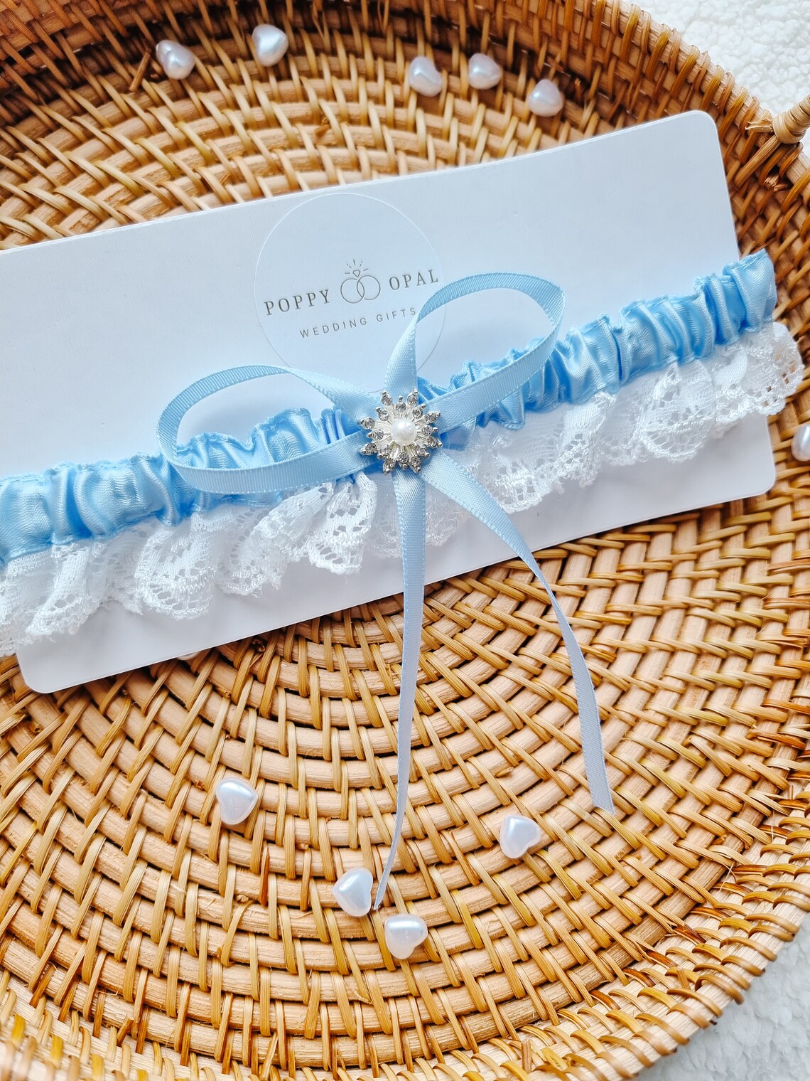 Personalised Garter Gift Set, Wedding Gift for Bride, Something Blue ...