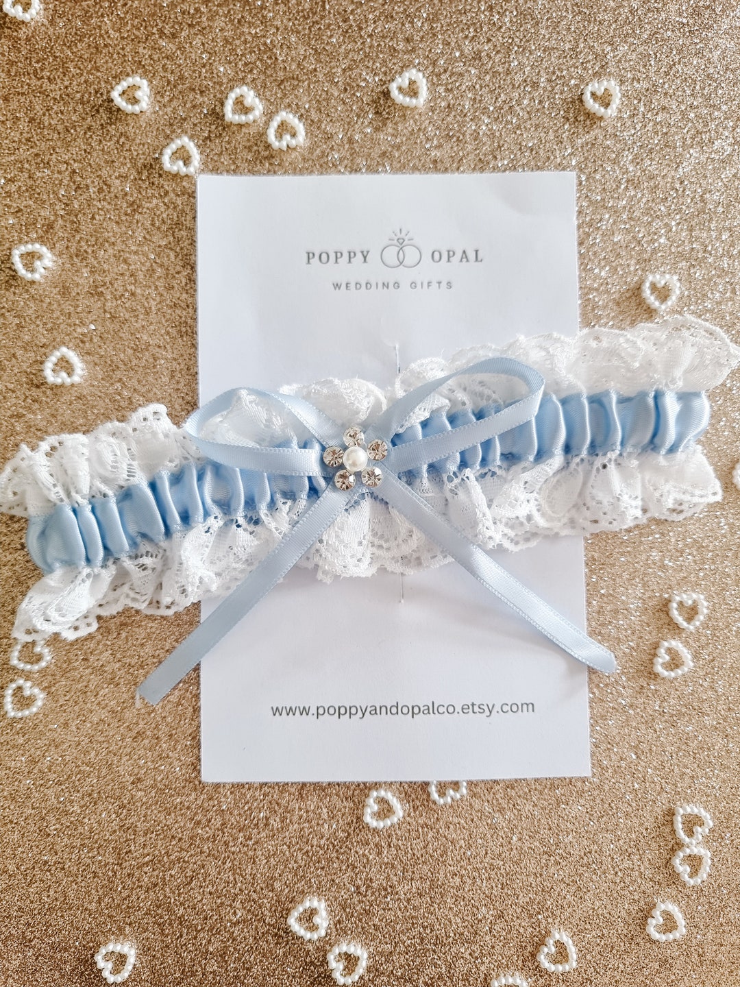 Personalised Garter Gift Set, Wedding Gift for Bride, Something Blue ...