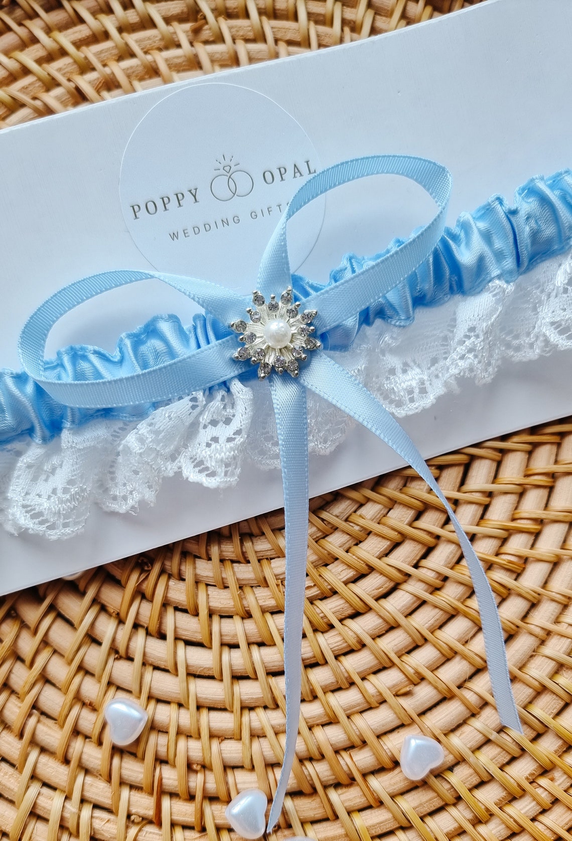 Personalised Garter Gift Set, Wedding Gift for Bride, Something Blue ...