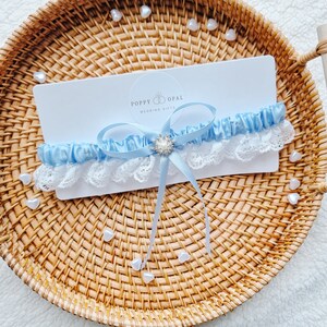 Personalised Garter Gift Set, Wedding Gift for Bride, Something Blue ...