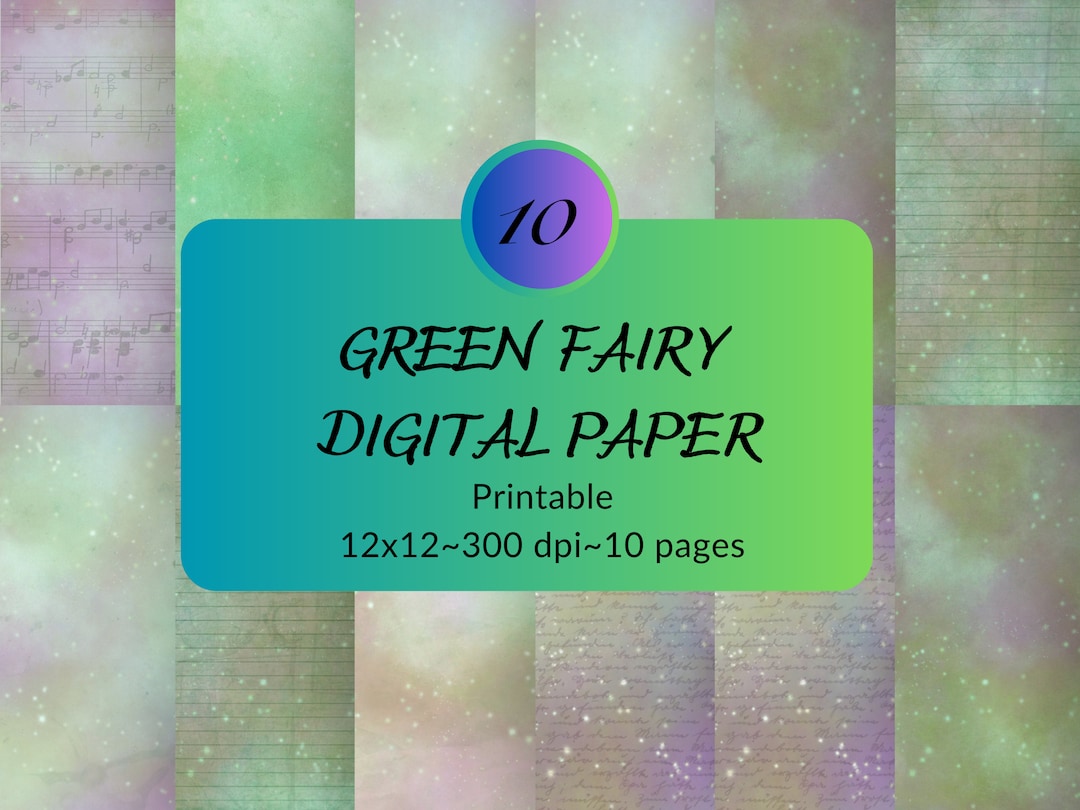 Enchanted Garden Digital Paper, Fairy Lights Fantasy Backgrounds, Old ...