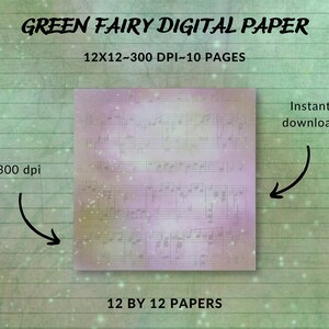 Enchanted Garden Digital Paper, Fairy Lights Fantasy Backgrounds, Old ...