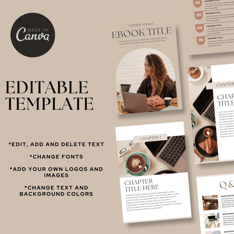 Ebook Template Canva | Coaching Guide Book | Canva Template| Lead ...