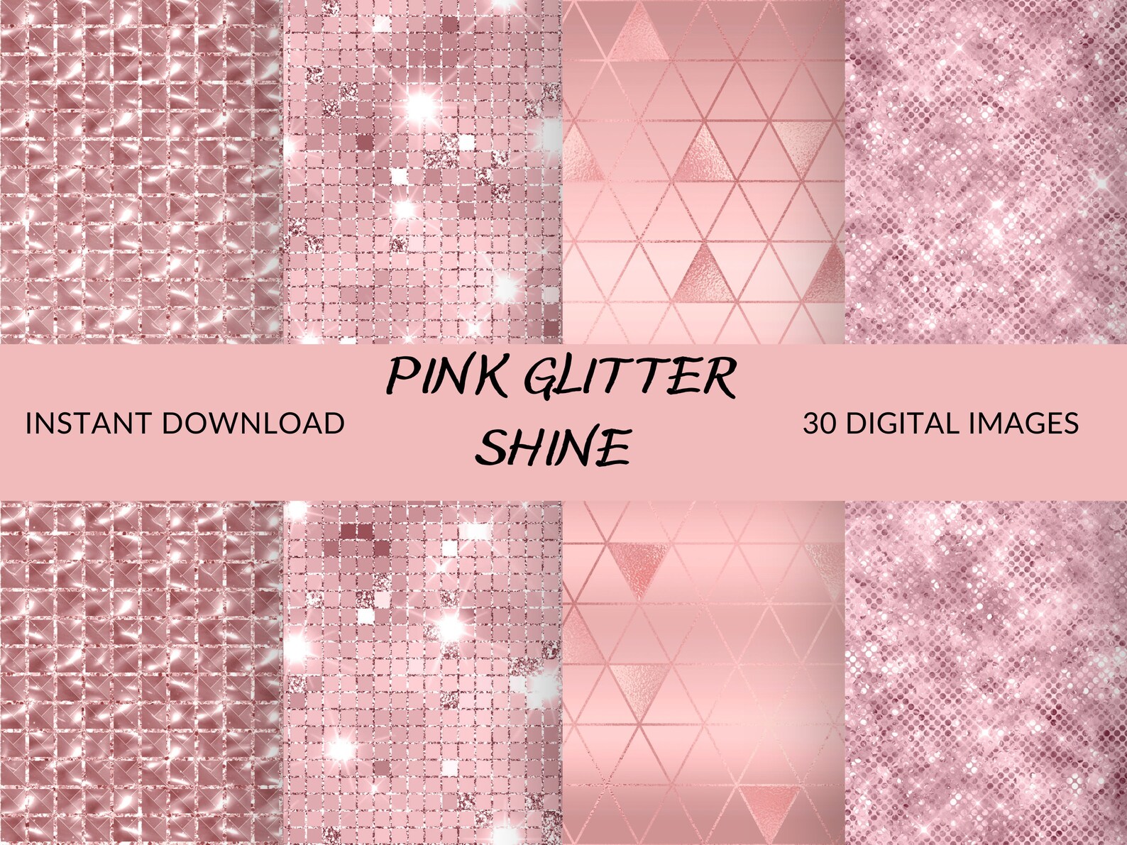 Seamless Glam Glitter and Sequin Textures With Metallic Foil Instant ...