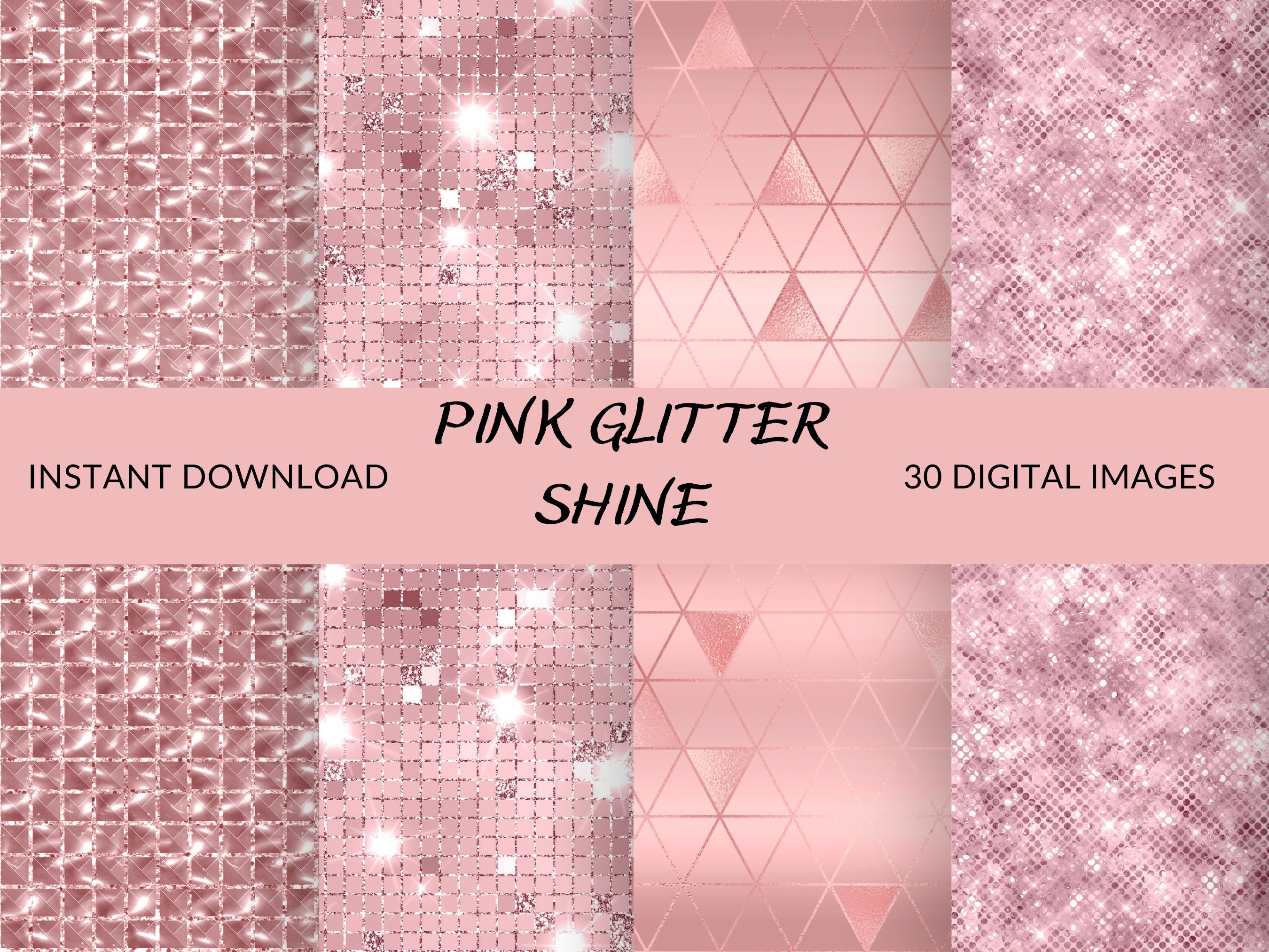 Seamless Glam Glitter and Sequin Textures With Metallic Foil Instant ...