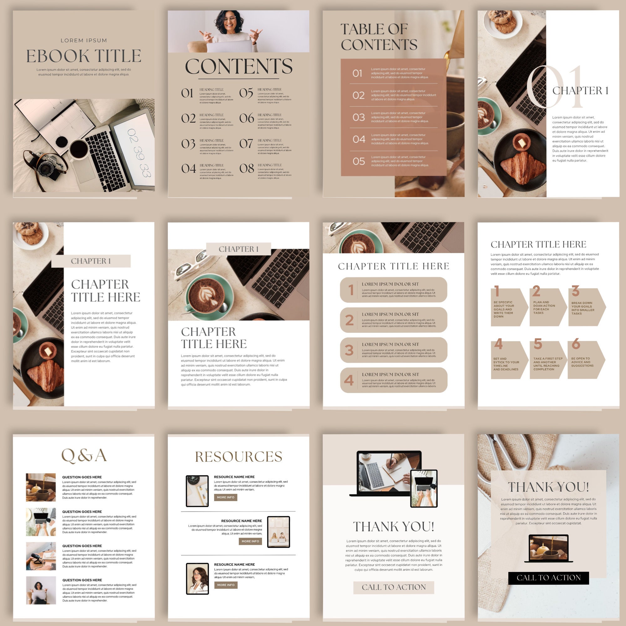 Ebook Template Canva Coaching Guide Book Canva Template - Etsy