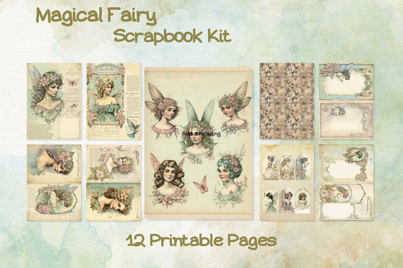 Fantasy Fairies, Fairy Junk Journal Kit, Printable, Fairy Fantasy ...