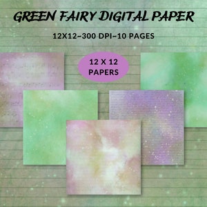 Enchanted Garden Digital Paper, Fairy Lights Fantasy Backgrounds, Old ...