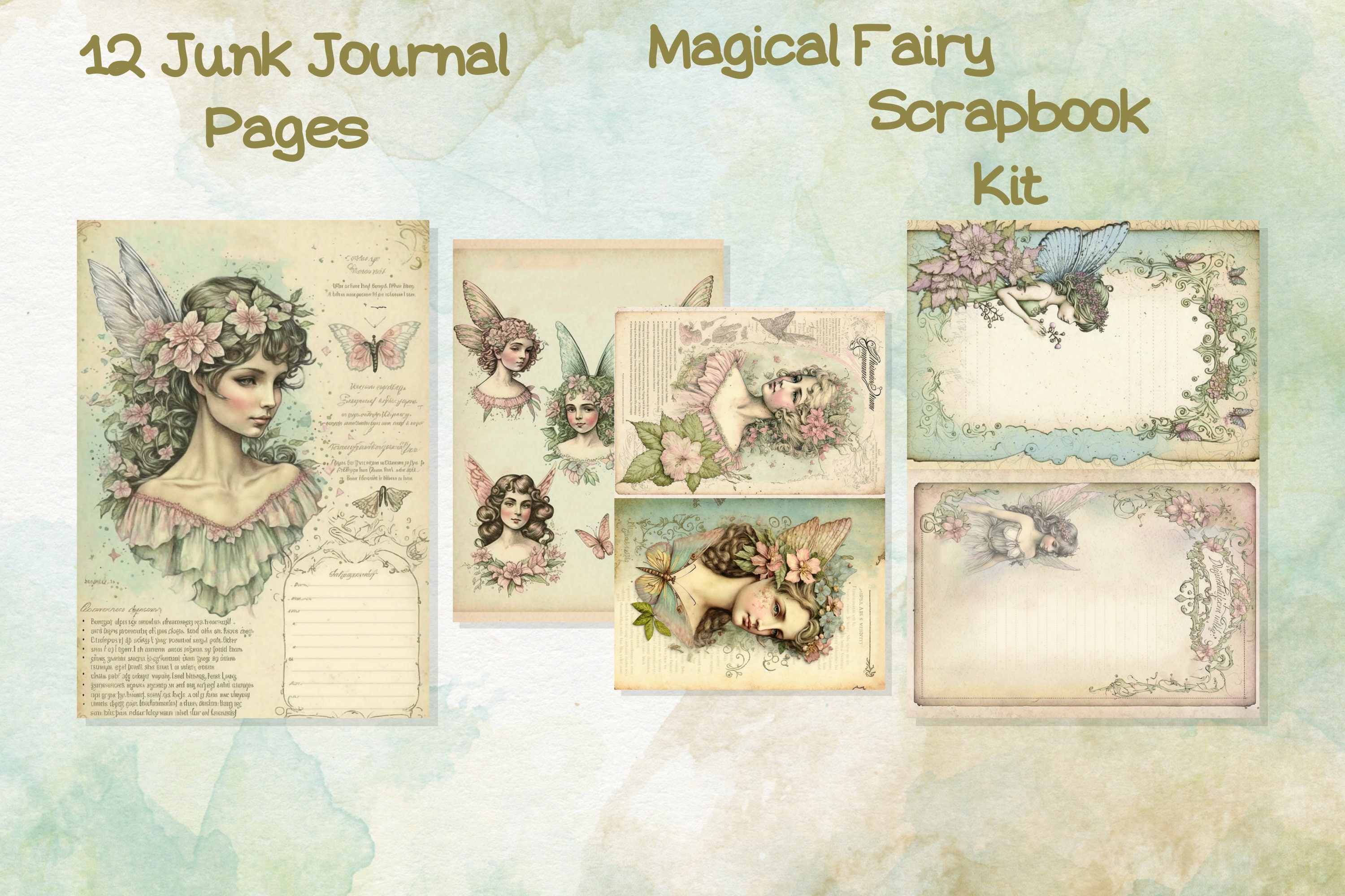 Fantasy Fairies, Fairy Junk Journal Kit, Printable, Fairy Fantasy ...
