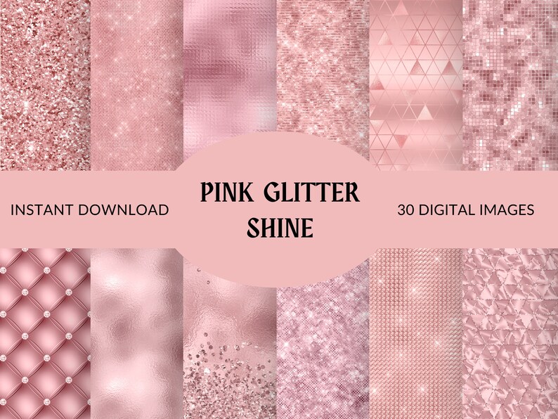 Seamless Glam Glitter and Sequin Textures With Metallic Foil Instant ...