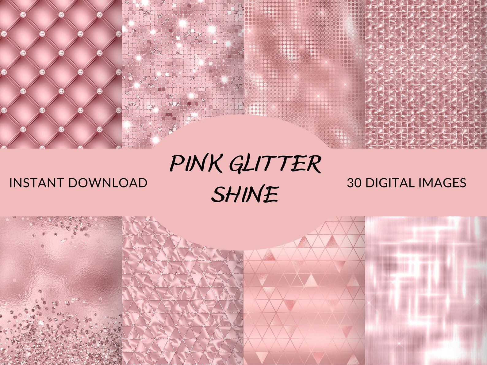 Seamless Glam Glitter and Sequin Textures With Metallic Foil Instant ...