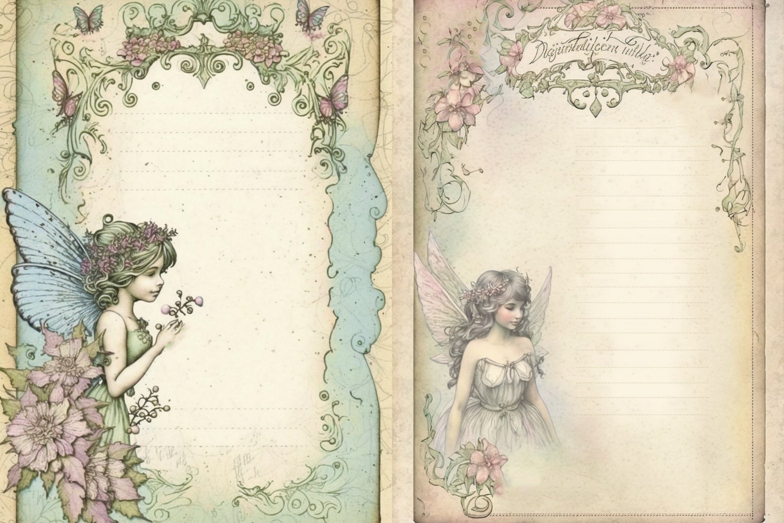 Fantasy Fairies, Fairy Junk Journal Kit, Printable, Fairy Fantasy ...
