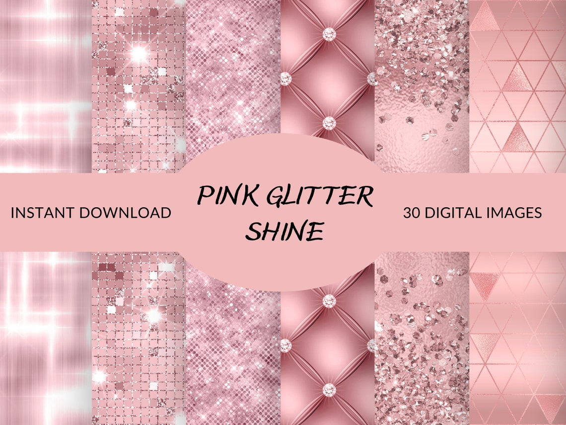 Seamless Glam Glitter and Sequin Textures With Metallic Foil Instant ...