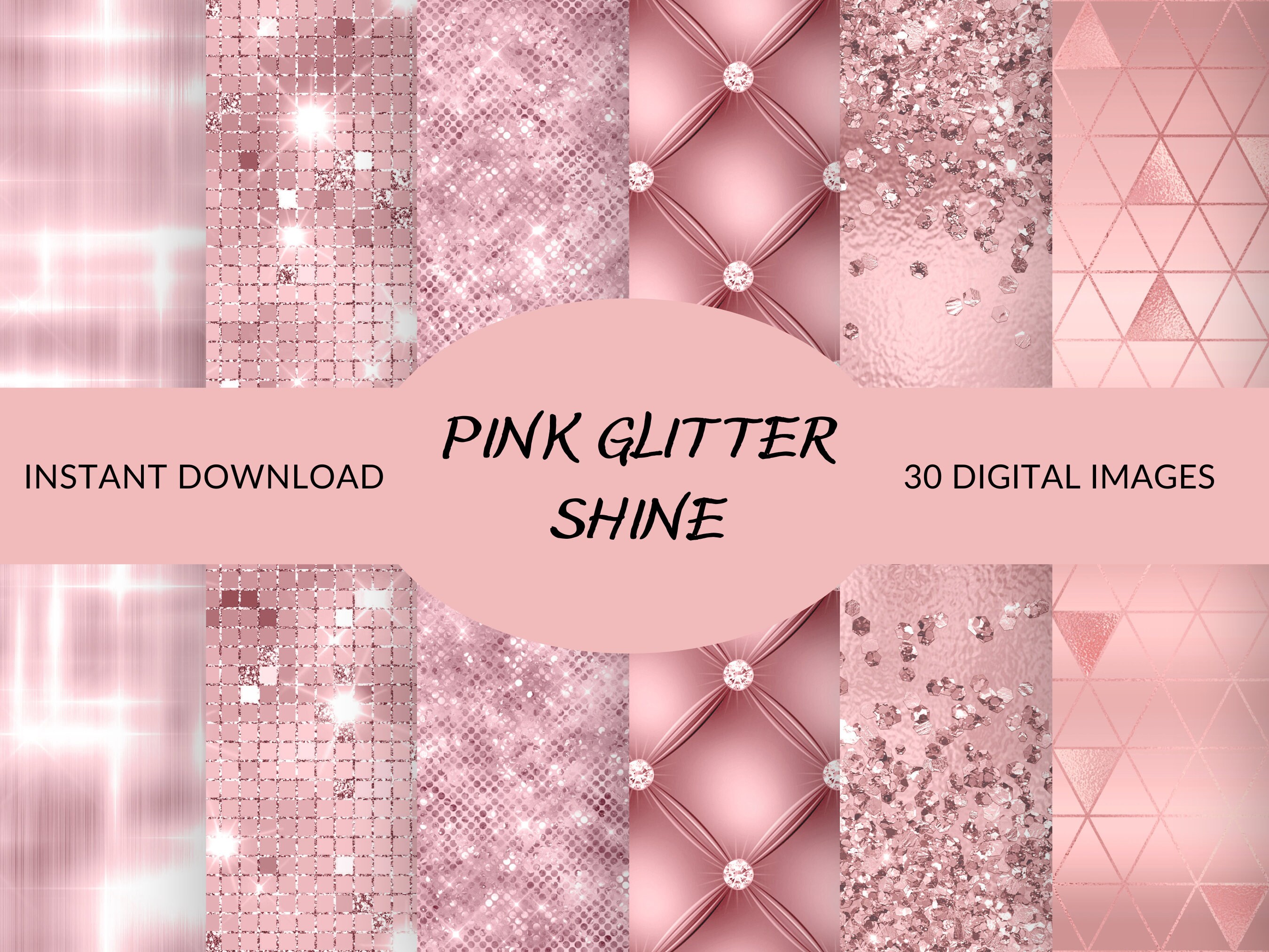 Seamless Glam Glitter and Sequin Textures With Metallic Foil Instant ...