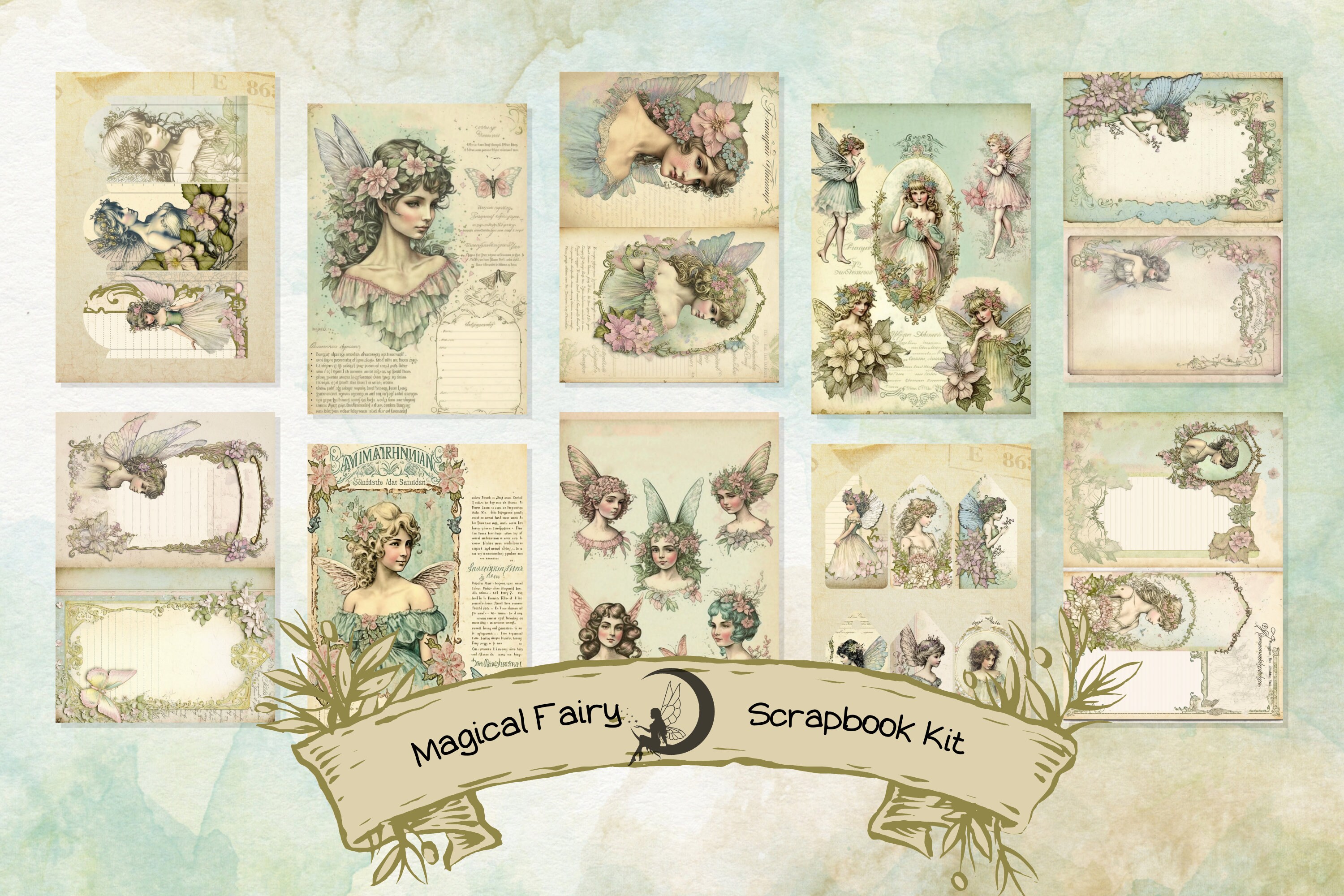 Fantasy Fairies, Fairy Junk Journal Kit, Printable, Fairy Fantasy ...