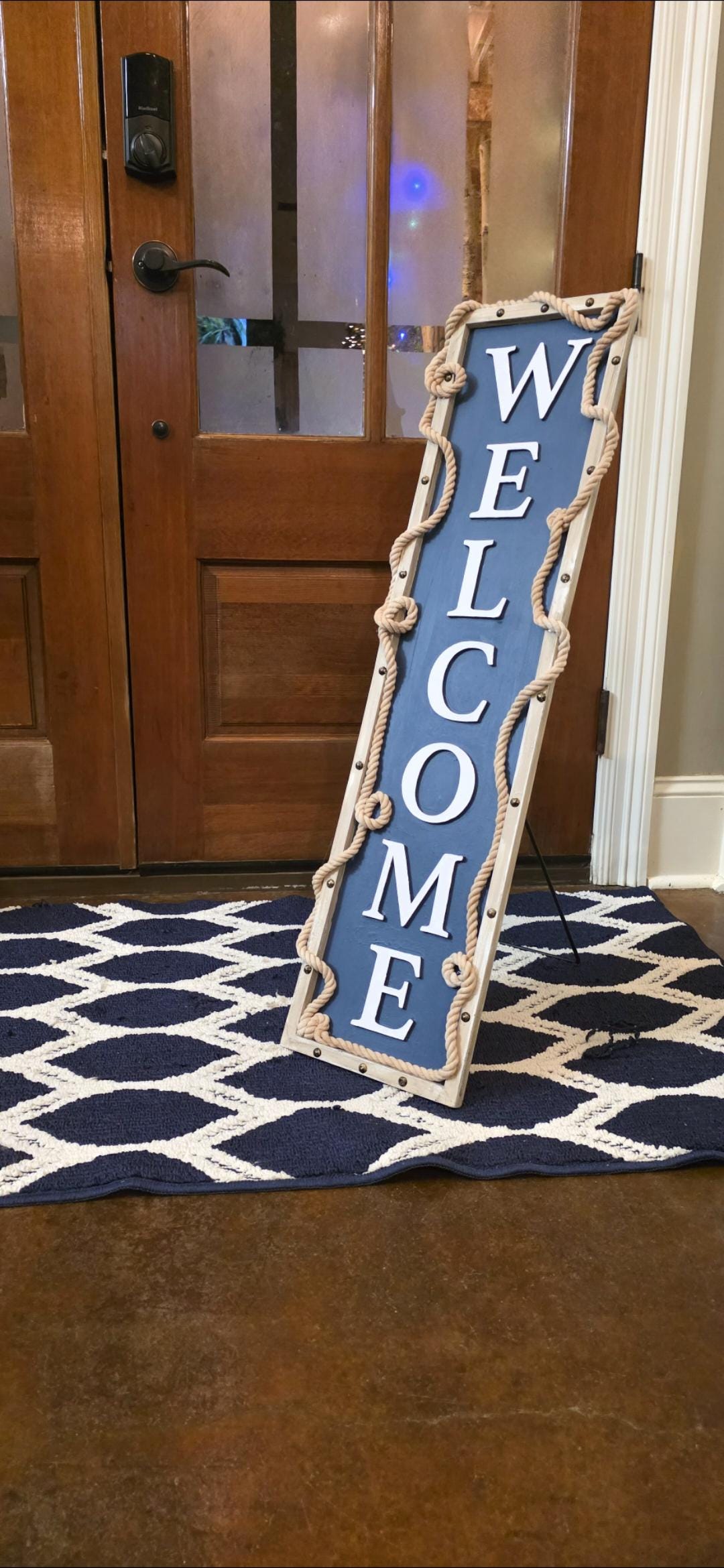 Wooden Nautical Welcome Sign - Etsy