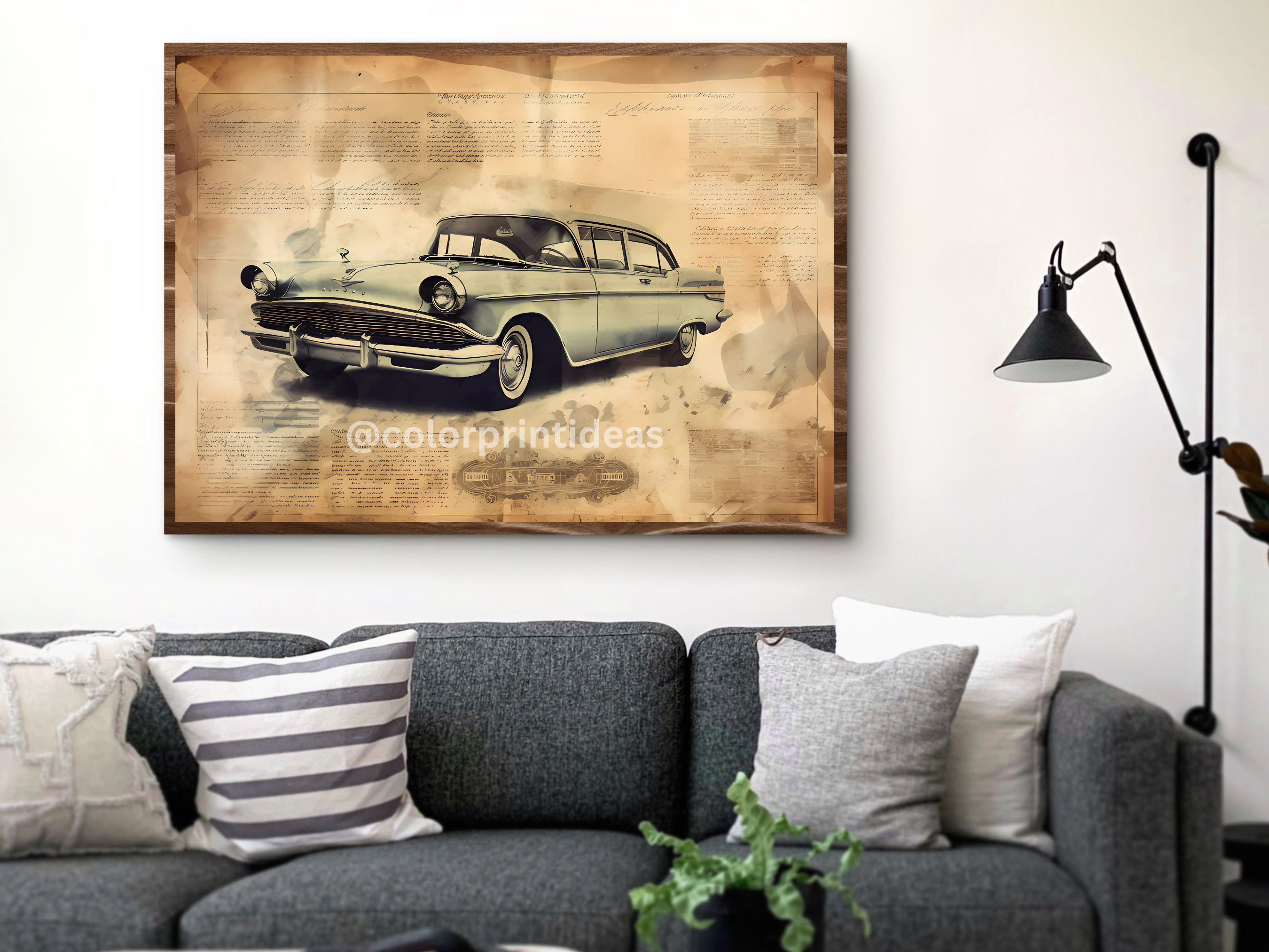 Vintage Car Poster, Retro Car Art, Classic Car Poster, Vintage Car ...