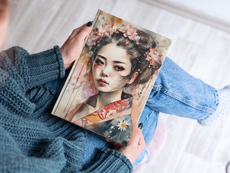 10 Elegant Watercolor Geisha Digital Paper Pack, Asian Art Papers for ...