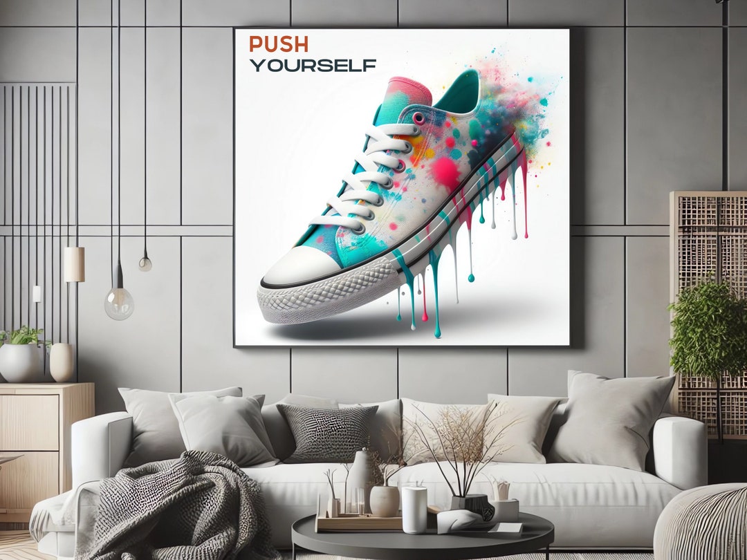 8 Motivational Sneaker Poster Set | Inspirational Quotes Wall Art for ...