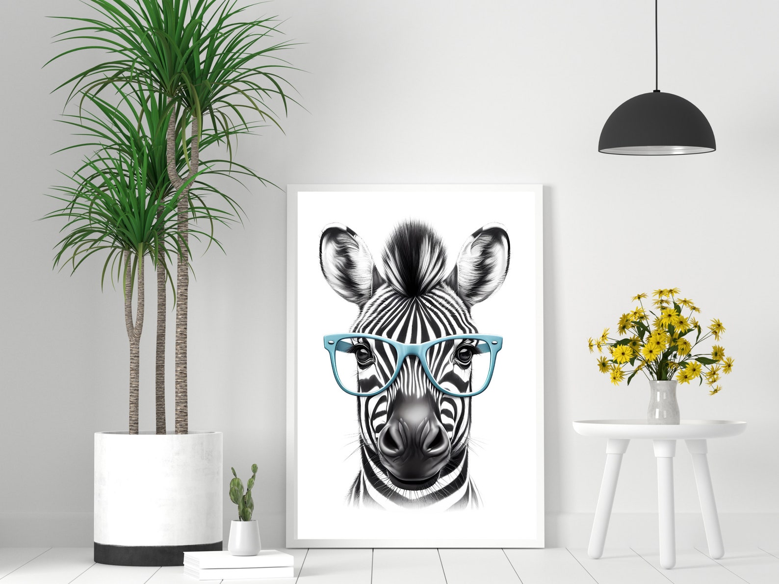 Modern Animal With Glasses Poster Set of 6, Funny and Original Modern ...