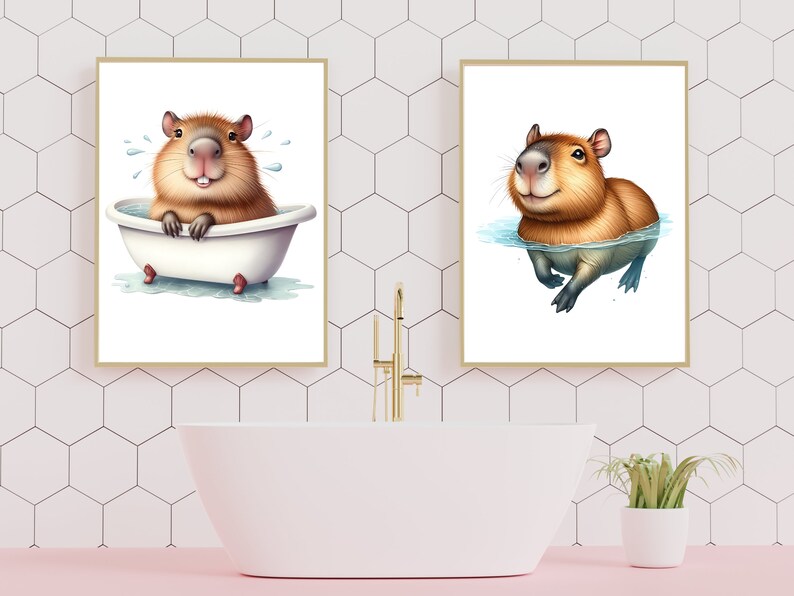 40 Whimsical Capybara Clipart Bundle High-quality Capybara PNG Images ...