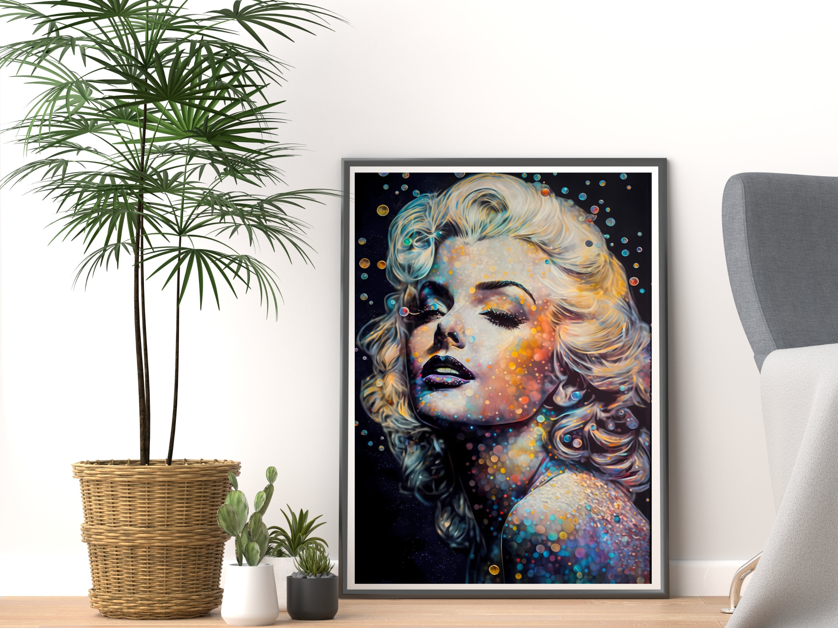 Vibrant Pop Art Marilyn Monroe Poster Set of 3: Perfect for Marilyn ...