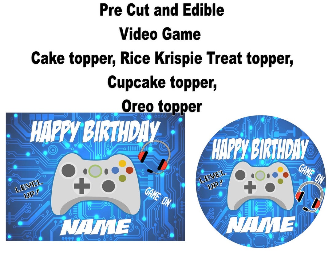 Custom Edible Cake Topper, Cupcake Topper, Rice Krispy Treat Topper ...