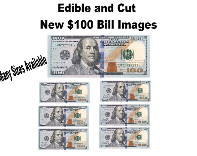 Edible Money 100 Dollar Bills for Cakes. New One Hundred Dollar. Made ...