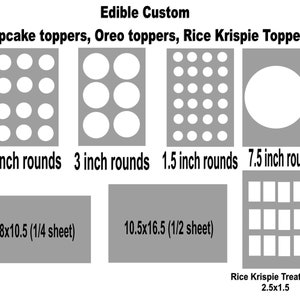 Custom Edible Cake Topper, Cupcake Topper, Rice Krispy Treat Topper ...