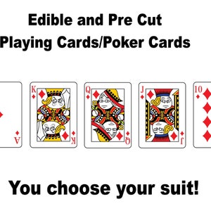 Edible Pre Cut Playing Cards, Poker Cards - Etsy