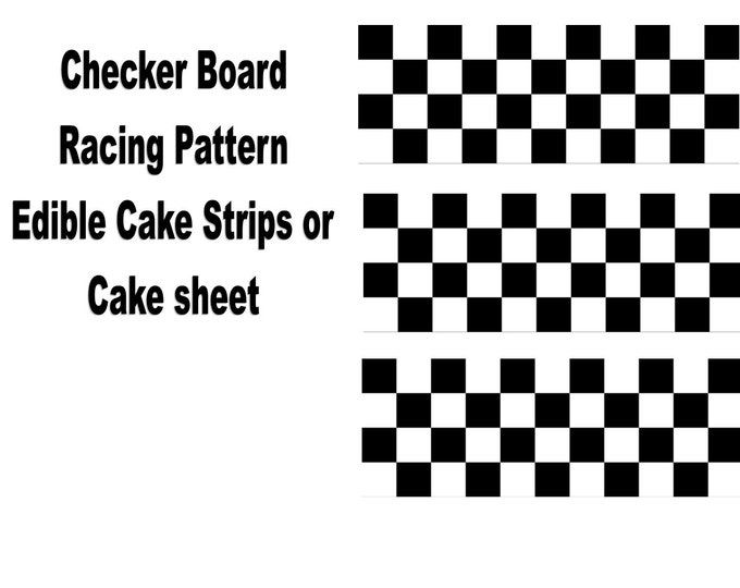Checkered Flag Racing Edible Cake Cookie Cupcake Toppers, Racing ...