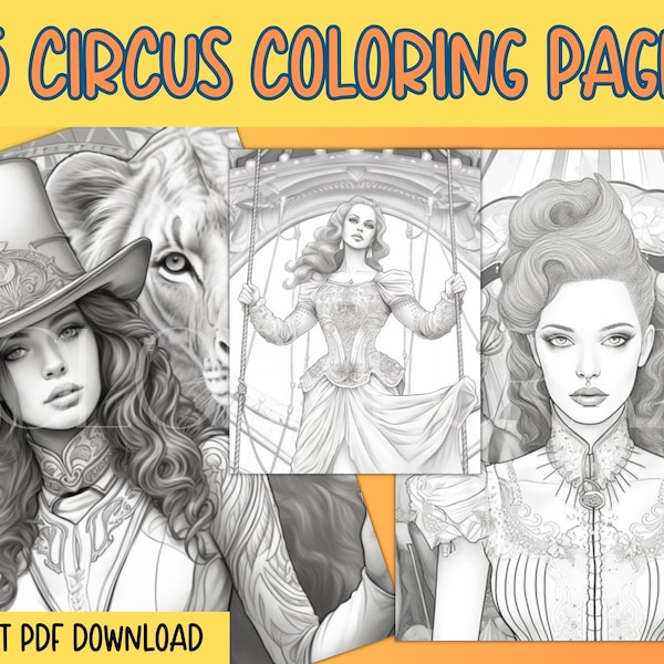 Digital Circus Coloring Pages - Etsy