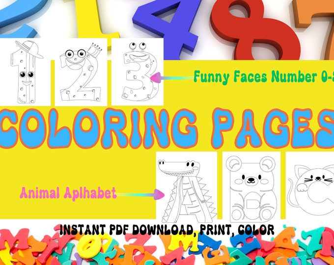 ABC Coloring Page - Etsy