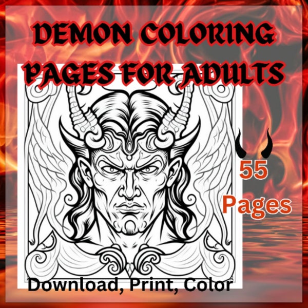 Demonic Coloring Pages - Etsy