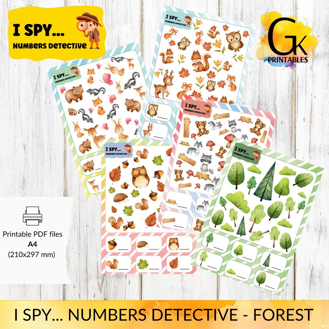 Printable Forest I Spy Worksheets for Toddlers and Preschoolers ...