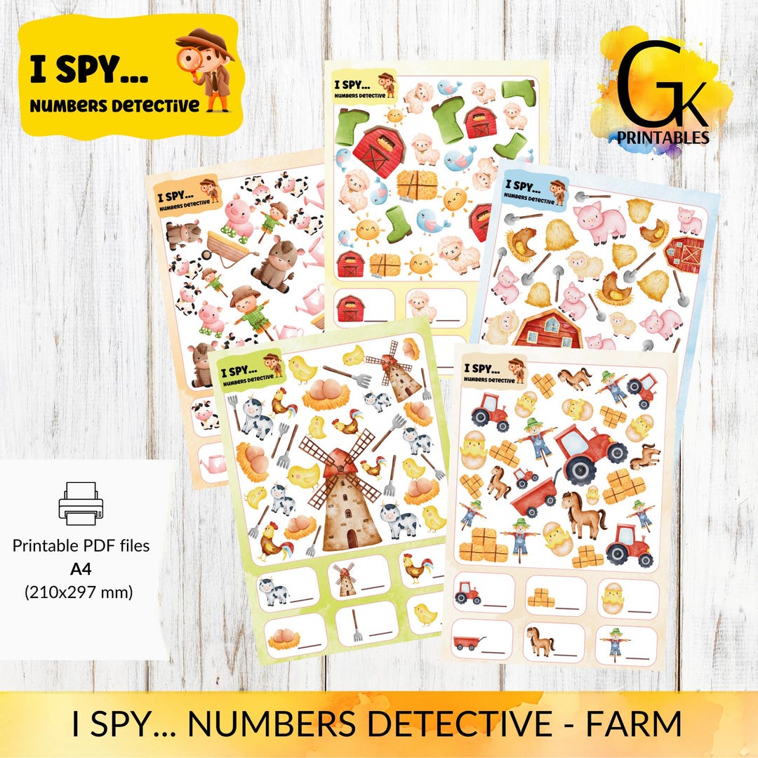Printable Farm I Spy Worksheets for Toddlers and Preschoolers ...
