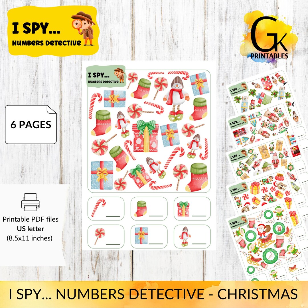 Printable Christmas I Spy Worksheets for Toddlers and Preschoolers ...