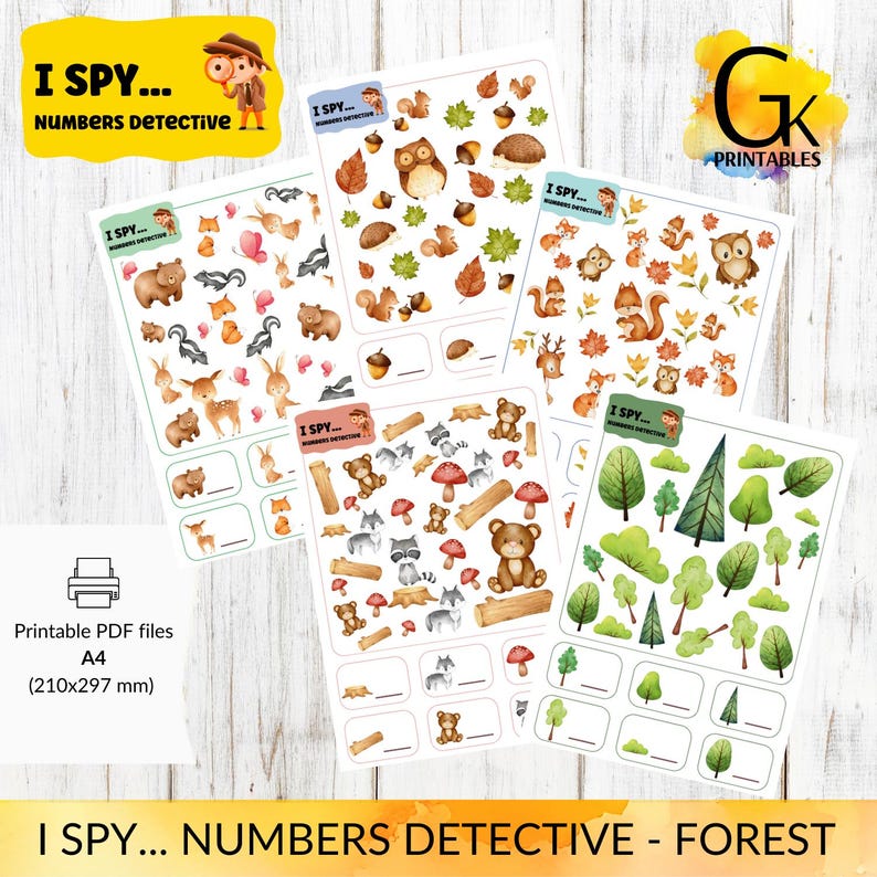 Printable Forest I Spy Worksheets for Toddlers and Preschoolers ...