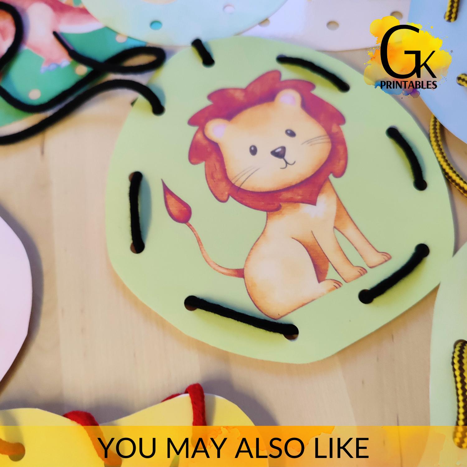 Summer Lacing Cards for Toddlers and Preschoolers.printable Preschool ...