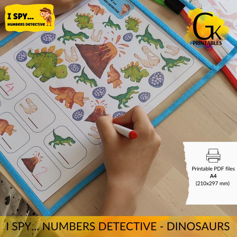 Printable Dinosaur I Spy Worksheets for Toddlers and Preschoolers ...