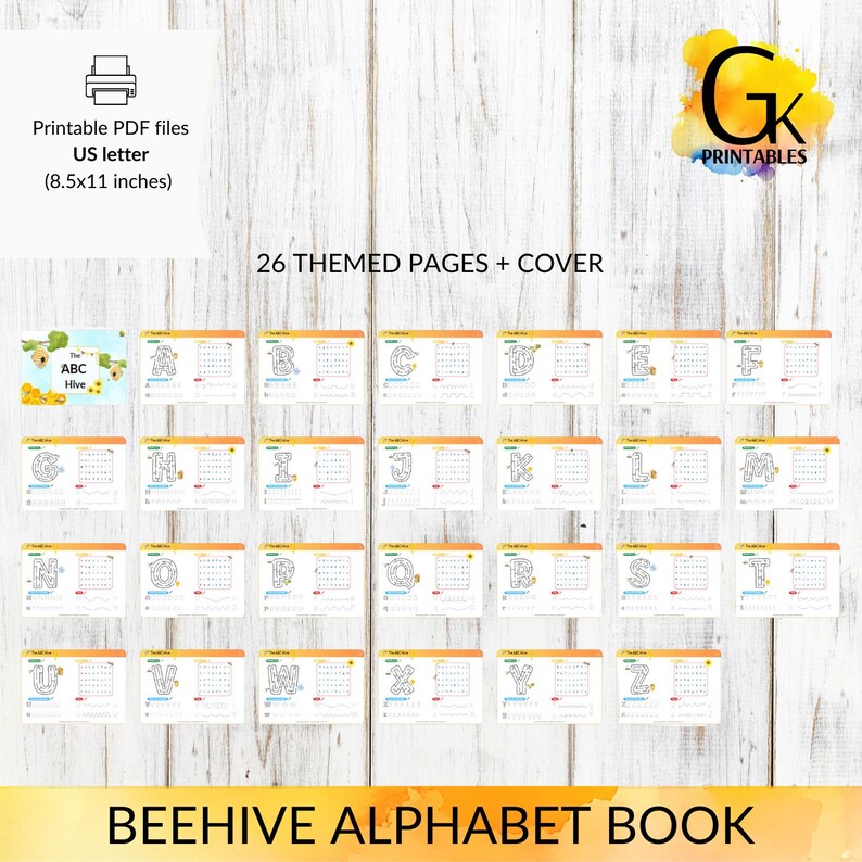 Printable Beehive Alphabet Book for Toddlers and Preschoolers ...