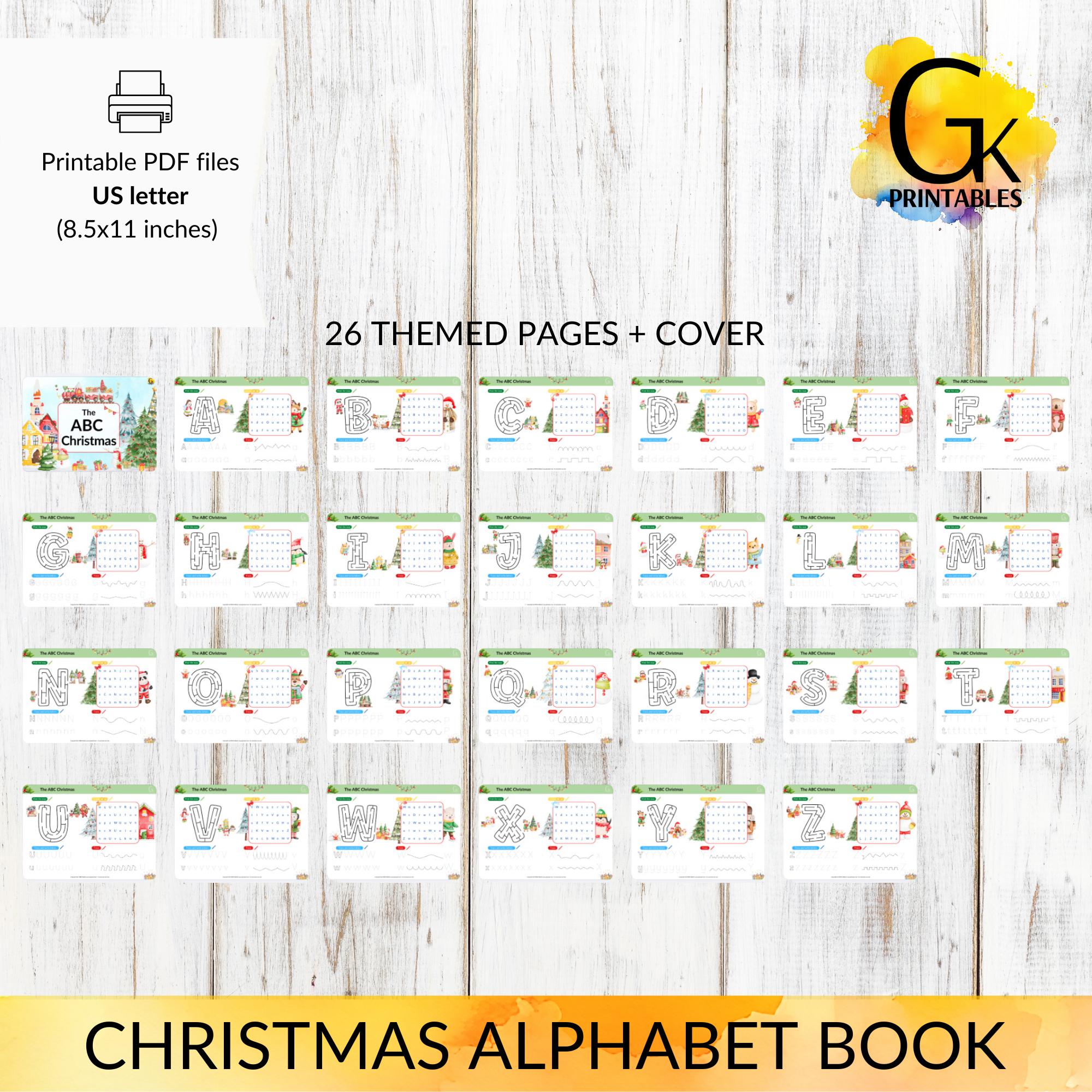 Printable Christmas Alphabet Book for Toddlers and Preschoolers ...