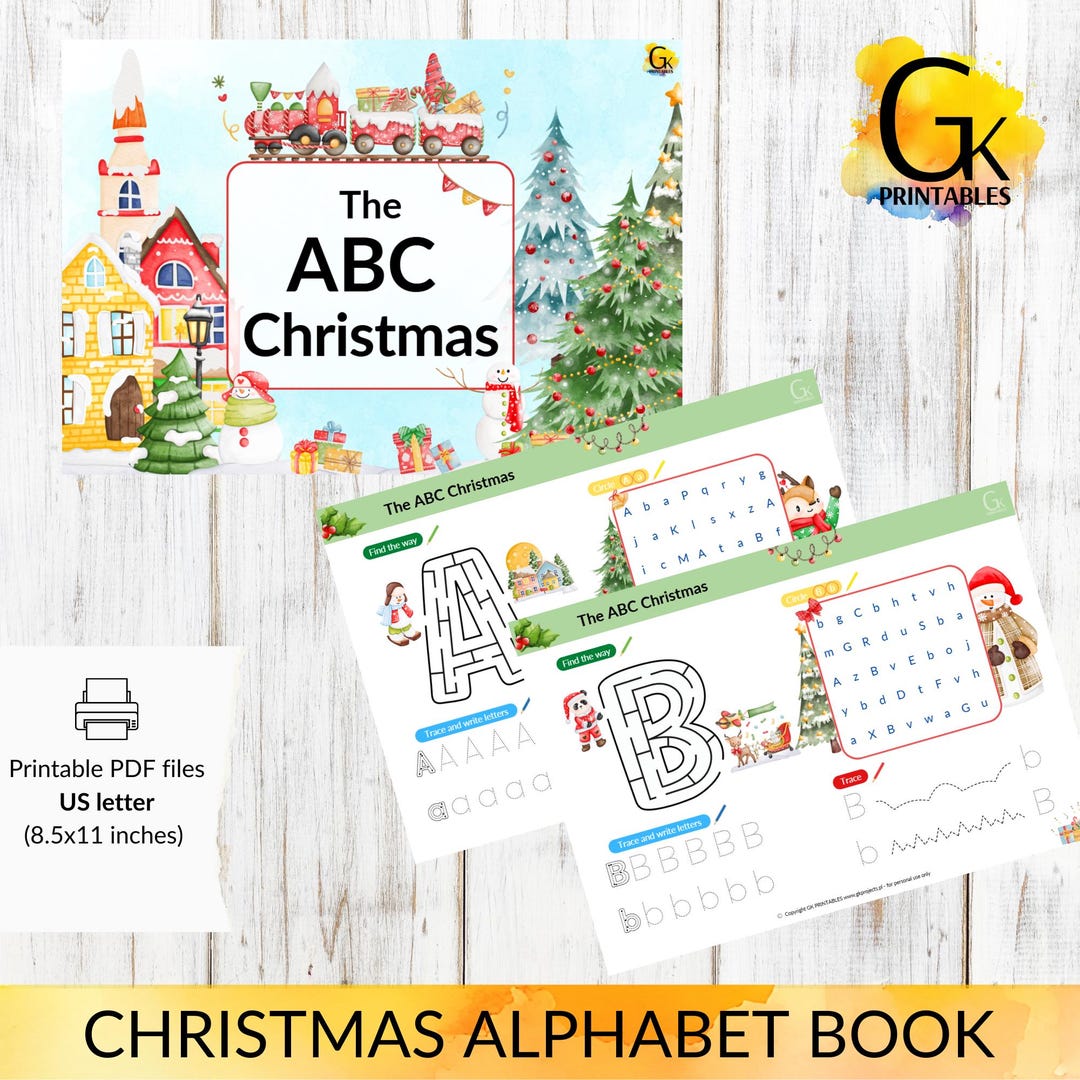 Printable Christmas Alphabet Book for Toddlers and Preschoolers ...