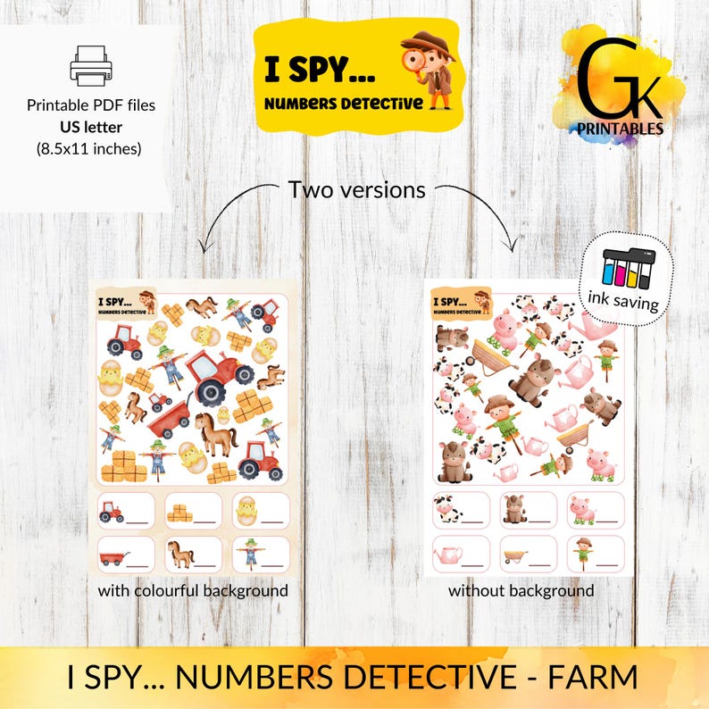 Printable Farm I Spy Worksheets for Toddlers and Preschoolers.printable ...