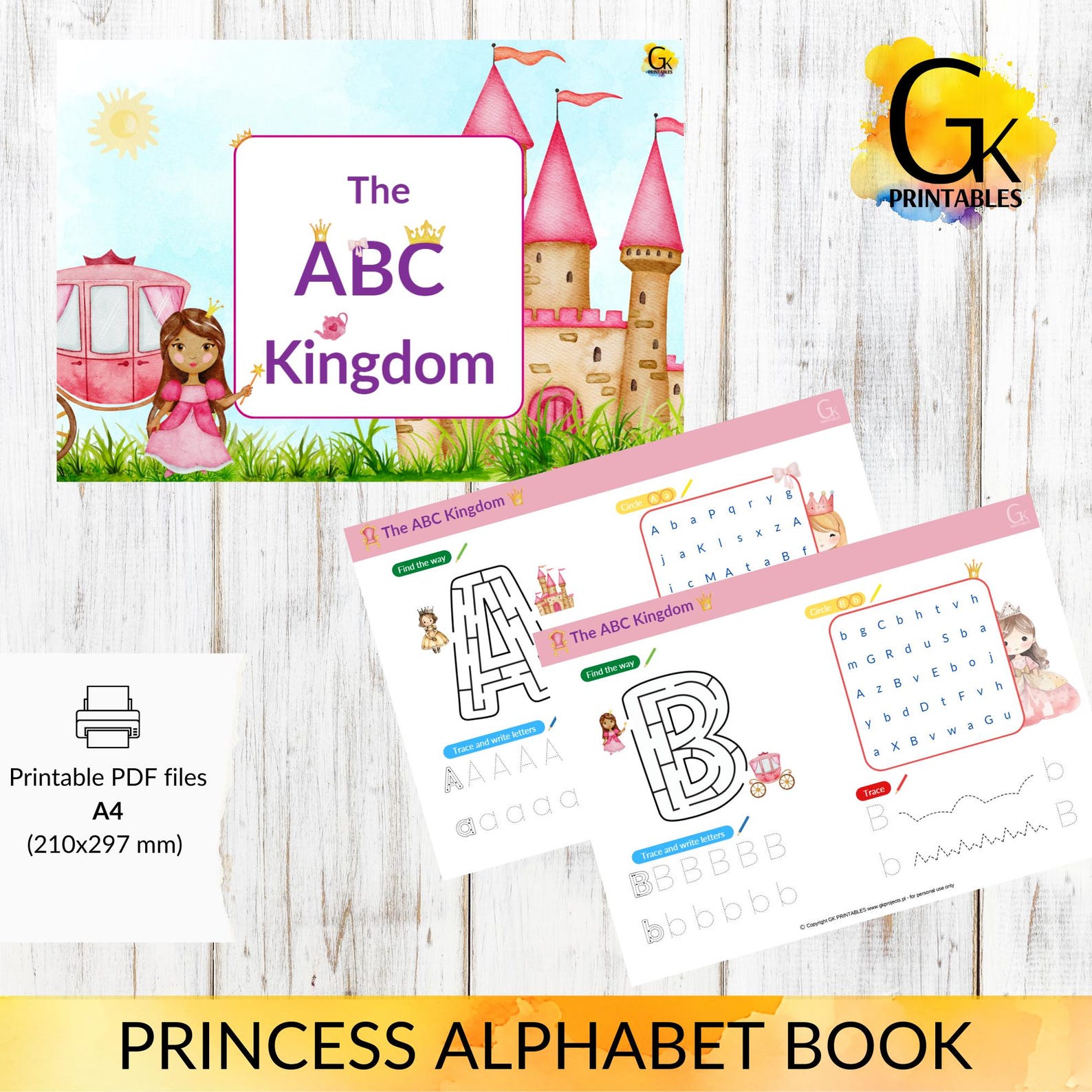 Printable Princess Alphabet Book for Toddlers and Preschoolers ...