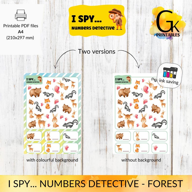 Printable Forest I Spy Worksheets for Toddlers and Preschoolers ...