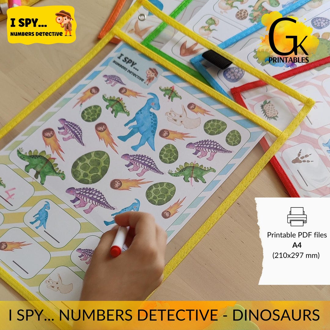 Printable Dinosaur I Spy Worksheets for Toddlers and Preschoolers ...
