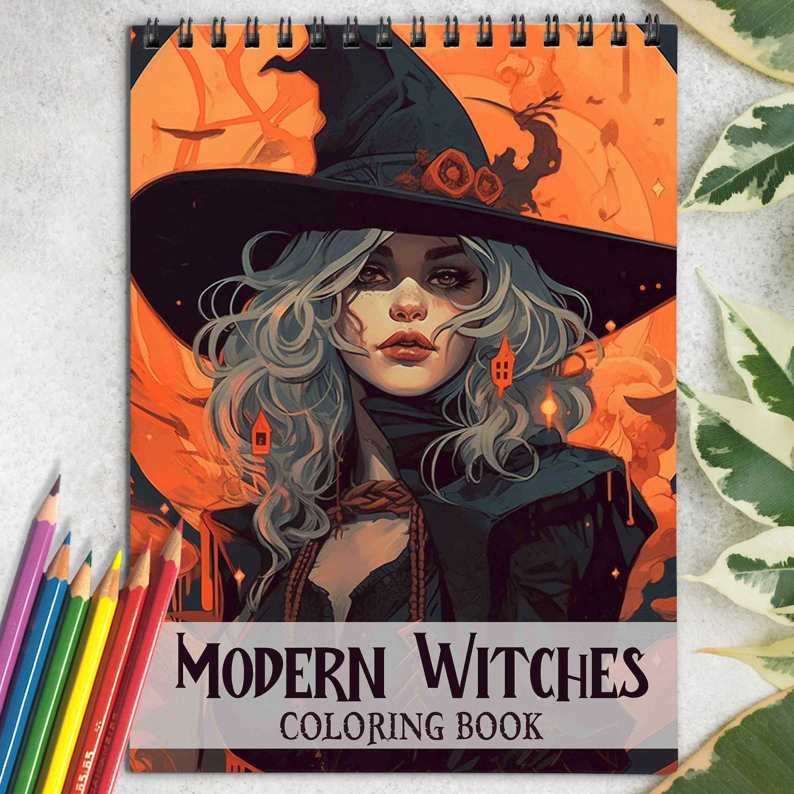 Modern Witches Spiral Bound Coloring Book Dive Into 30 Intriguing ...