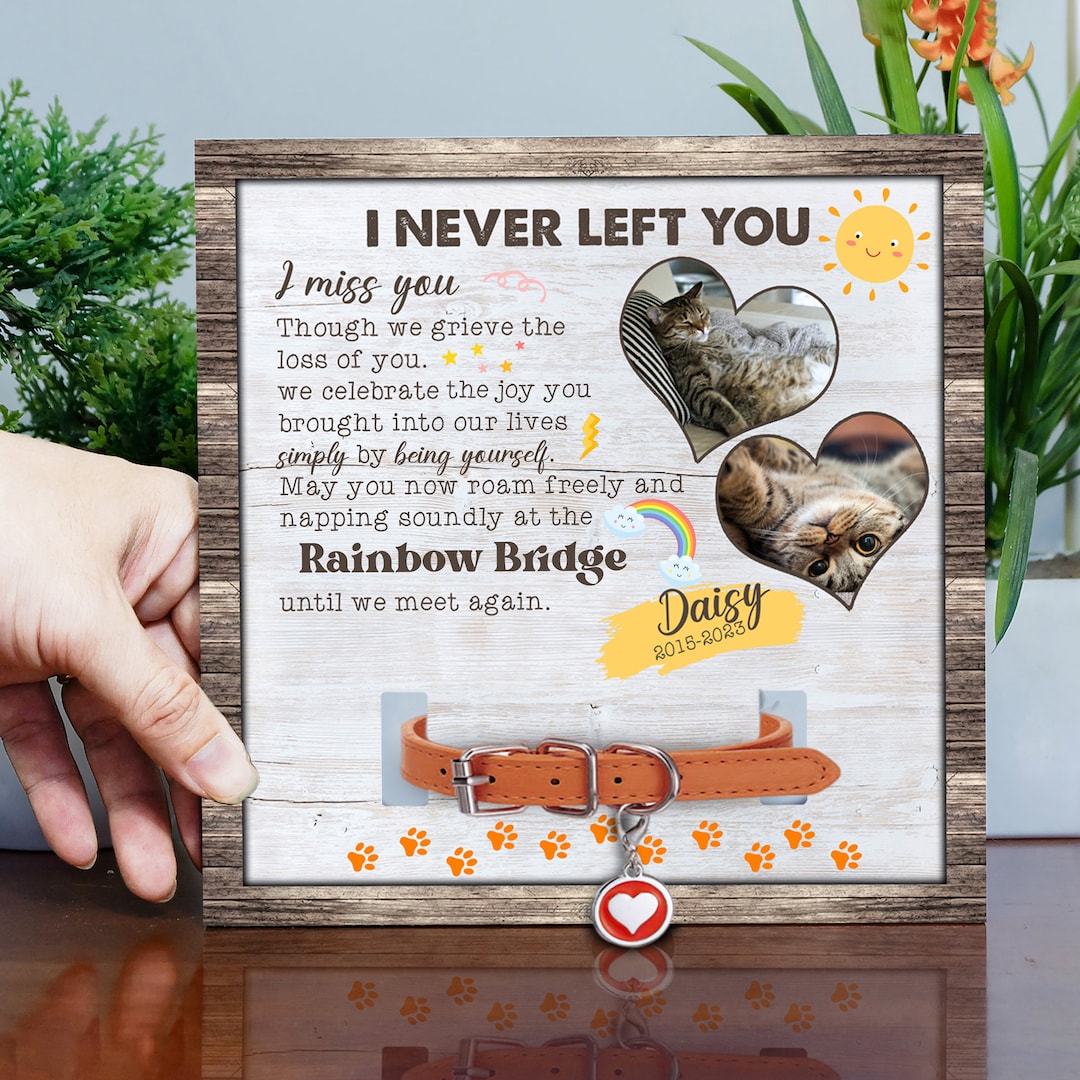 Custom Pets Collar Frame, Pet Memorial Picture Frame With Collar, Pet ...