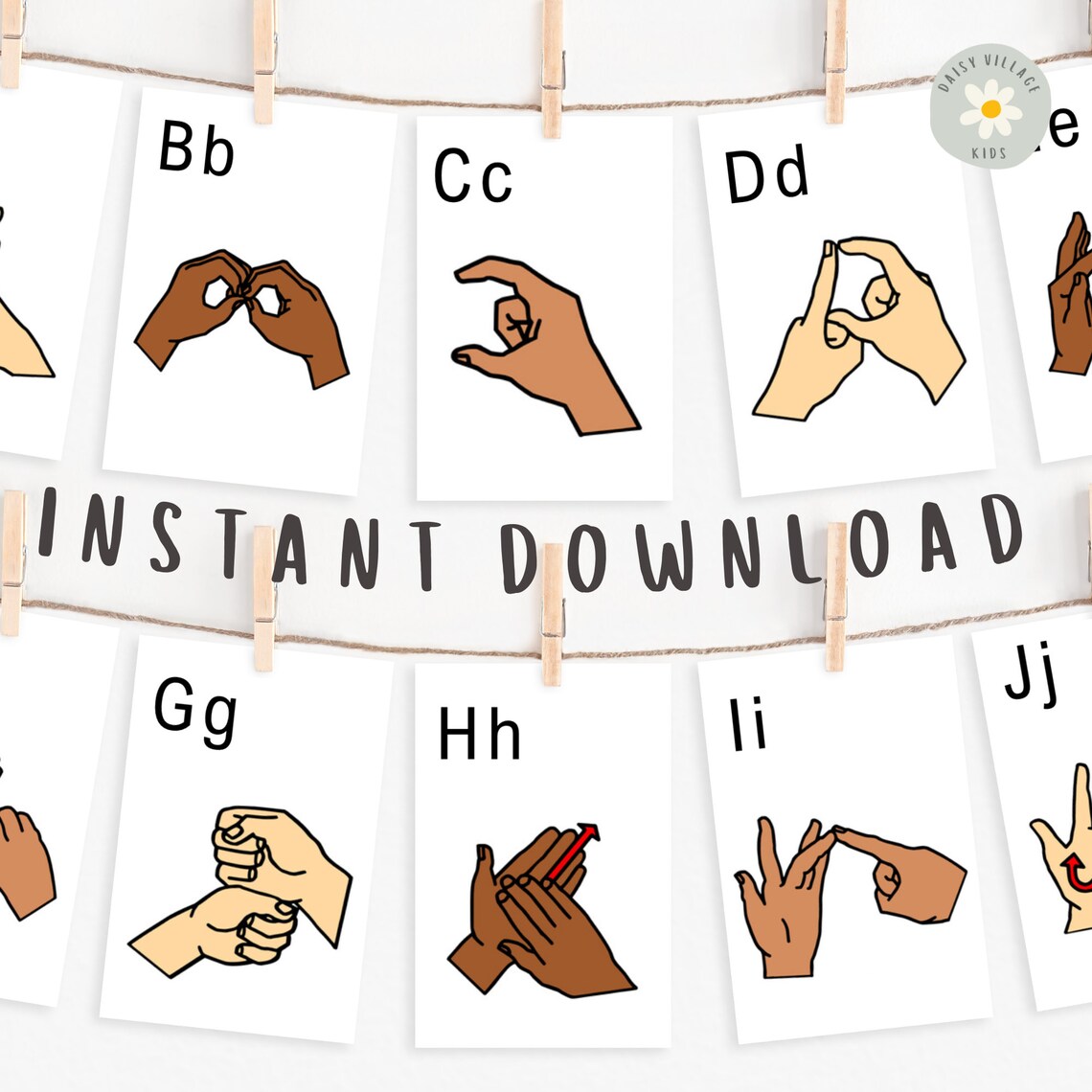 AUSLAN Alphabet Flashcards Printable Learn Australian Sign - Etsy Australia